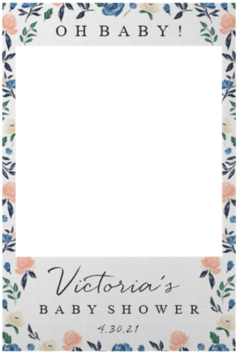 Watercolor Floral Frame Selfie Frame by Shutterfly | Shutterfly