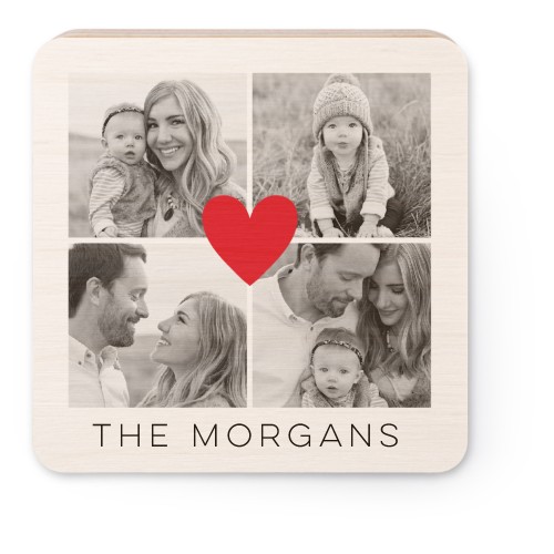 Heart Collage Wooden Magnet | Shutterfly