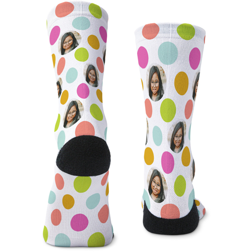 Floating Dots and Faces Custom Socks by Shutterfly | Shutterfly