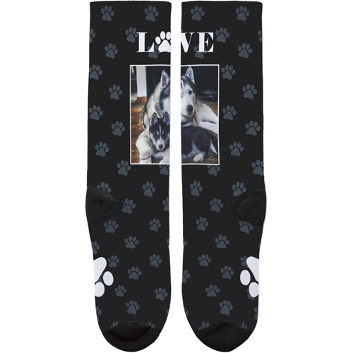 Love Paw Prints Custom Socks by Shutterfly | Shutterfly