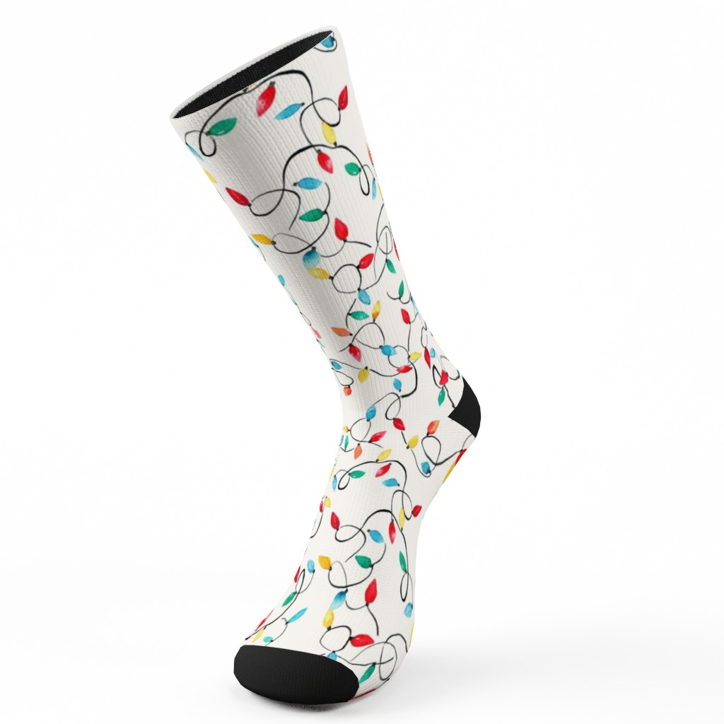 Christmas Lights Decoration - Multi Custom Socks | Shutterfly