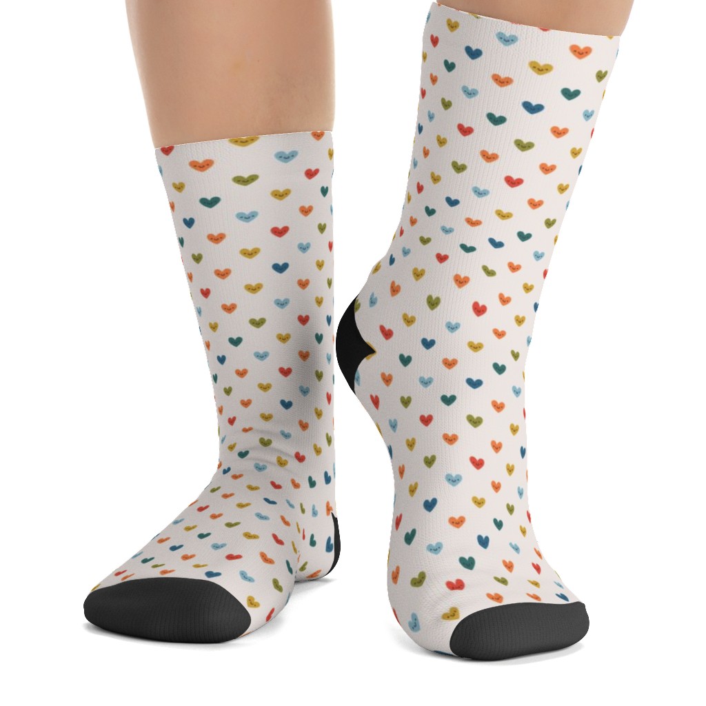 Cute Colored Hearts - Multi Custom Socks | Shutterfly