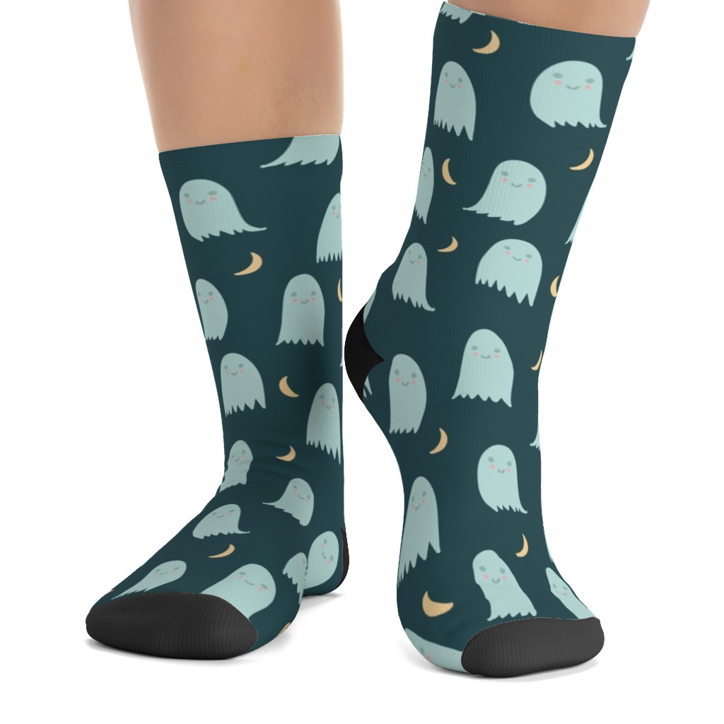 Cute Halloween Ghosts Custom Socks | Shutterfly