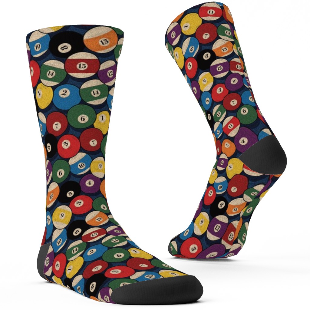Billiard Bowls - Multi Custom Socks | Shutterfly
