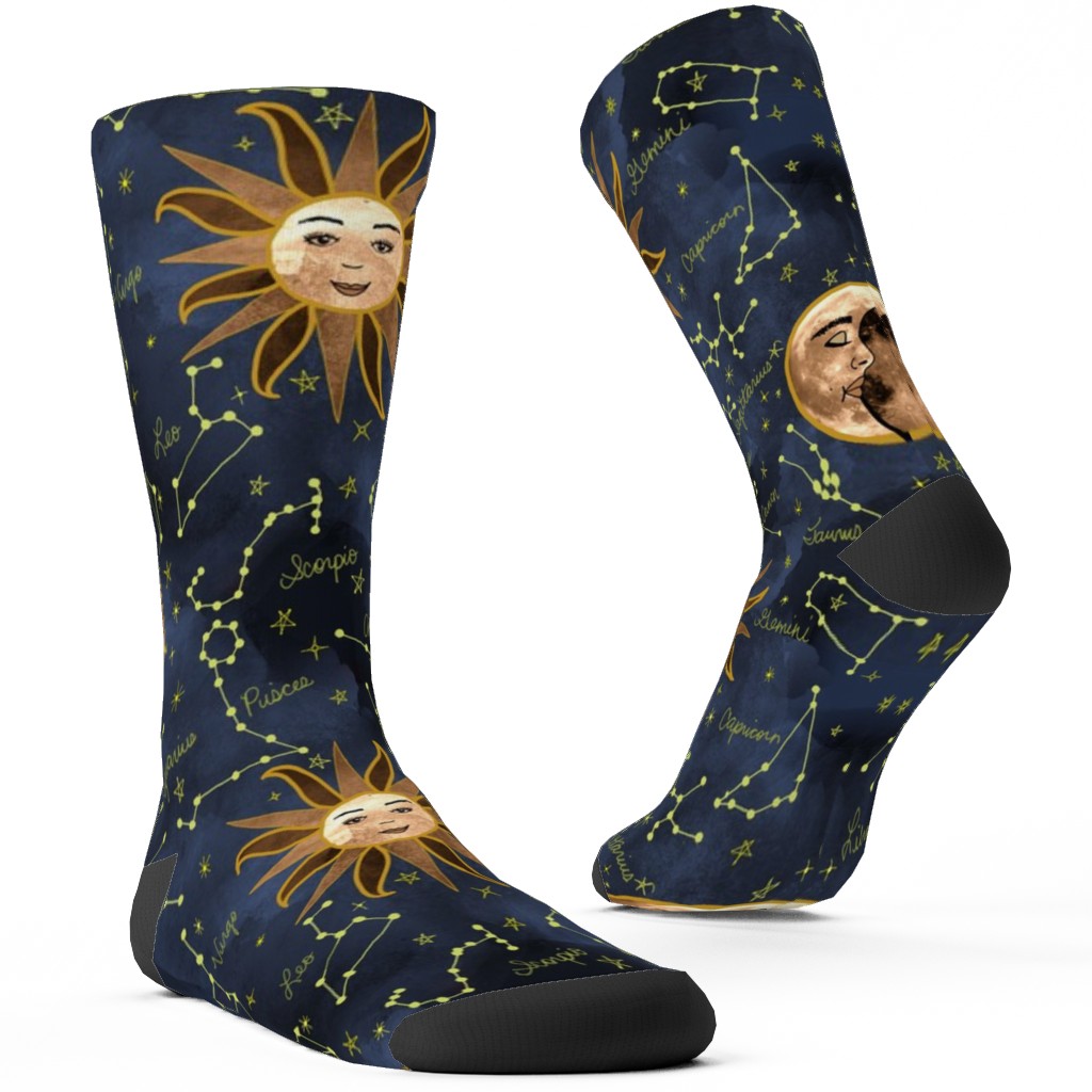 Celestial Star Signs Custom Socks | Shutterfly