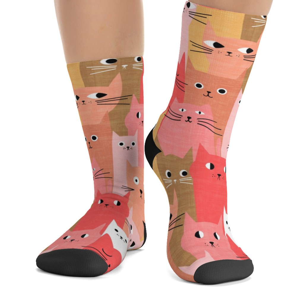 Silly Cats - Multicolor Custom Socks | Shutterfly