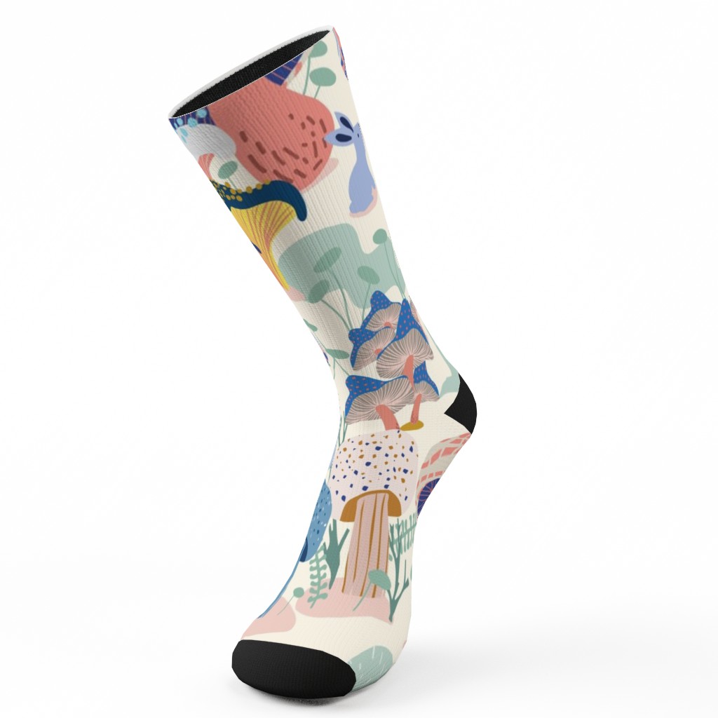 Whimsical Mushroom Village - Multi Custom Socks | Shutterfly
