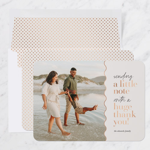 Little Note Big Thanks 5x7 Stationery Card by Petite Lemon | Shutterfly