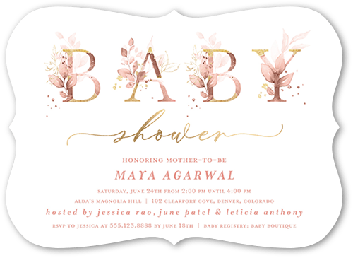 Baby Shower Shimmer Invitations | Shutterfly