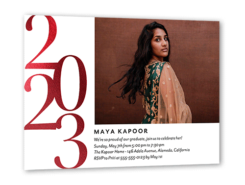 Stacked Year 5x7 Stationery Card by Yours Truly | Shutterfly