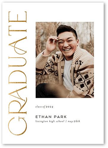 Luxe Grad 5x7 Stationery Card by Jill Smith | Shutterfly