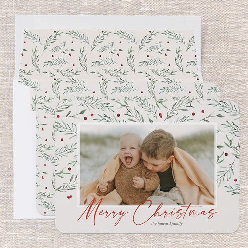 Holly Heaven 5x7 Stationery Card by Yours Truly | Shutterfly