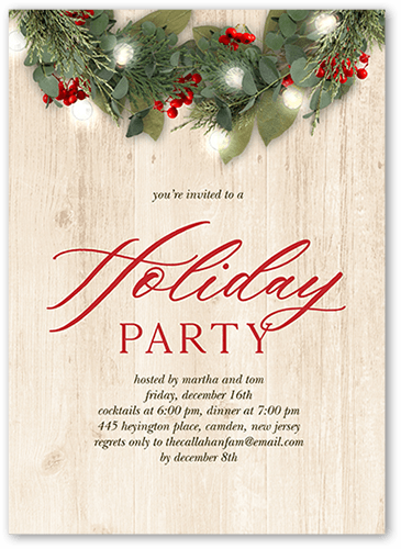 Holiday Party Accents 5x7 Personalized Foil Card by Yours Truly ...
