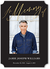 5x7 Float Paperie Ticket Sympathy Cards | Memorial & Condolence Cards ...