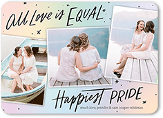 Landscape Rounded Pride Cards | Happy Pride Month Greeting Cards ...