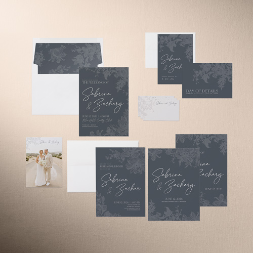 Lace Shadow 5x7 Stationery Card by Hello Little One | Shutterfly