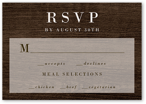 Majestic Monogram RSVP Card by Yours Truly | Shutterfly