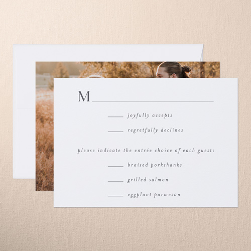 Timeless Typeface RSVP Card by Yours Truly | Shutterfly