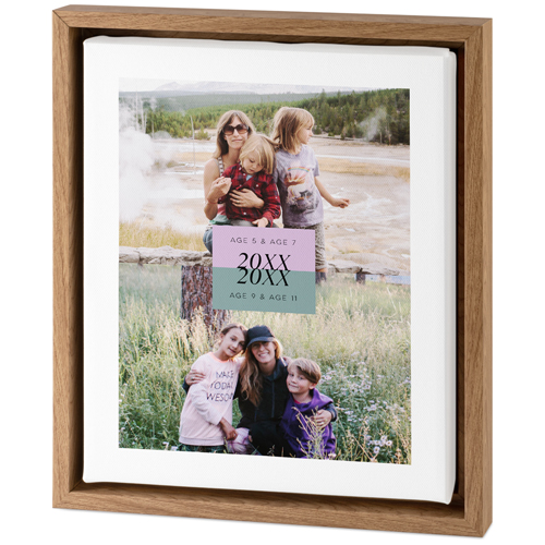 Then and Now Tabletop Framed Canvas Print by Shutterfly Shutterfly