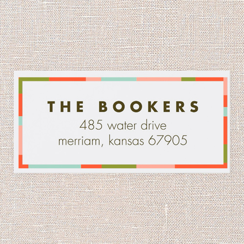 Cheerful Colorblock Address Label by Magnolia Press | Tiny Prints