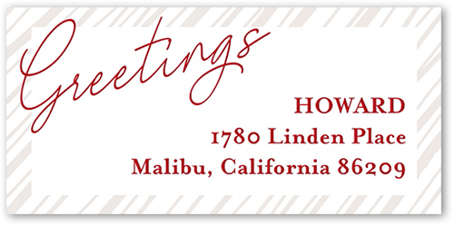 Shaped Script Address Label by Float Paperie | Tiny Prints