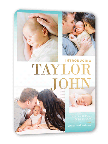 Soothing Introduction Boy 5x7 Raised Foil Card by Float Paperie | Tiny ...