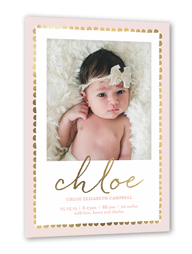 Fancy Framed Introduction 5x7 Raised Foil Card by Float Paperie | Tiny ...