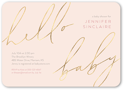 Hi there Baby 5x7 Stationery Card by Petite Alma | Tiny Prints