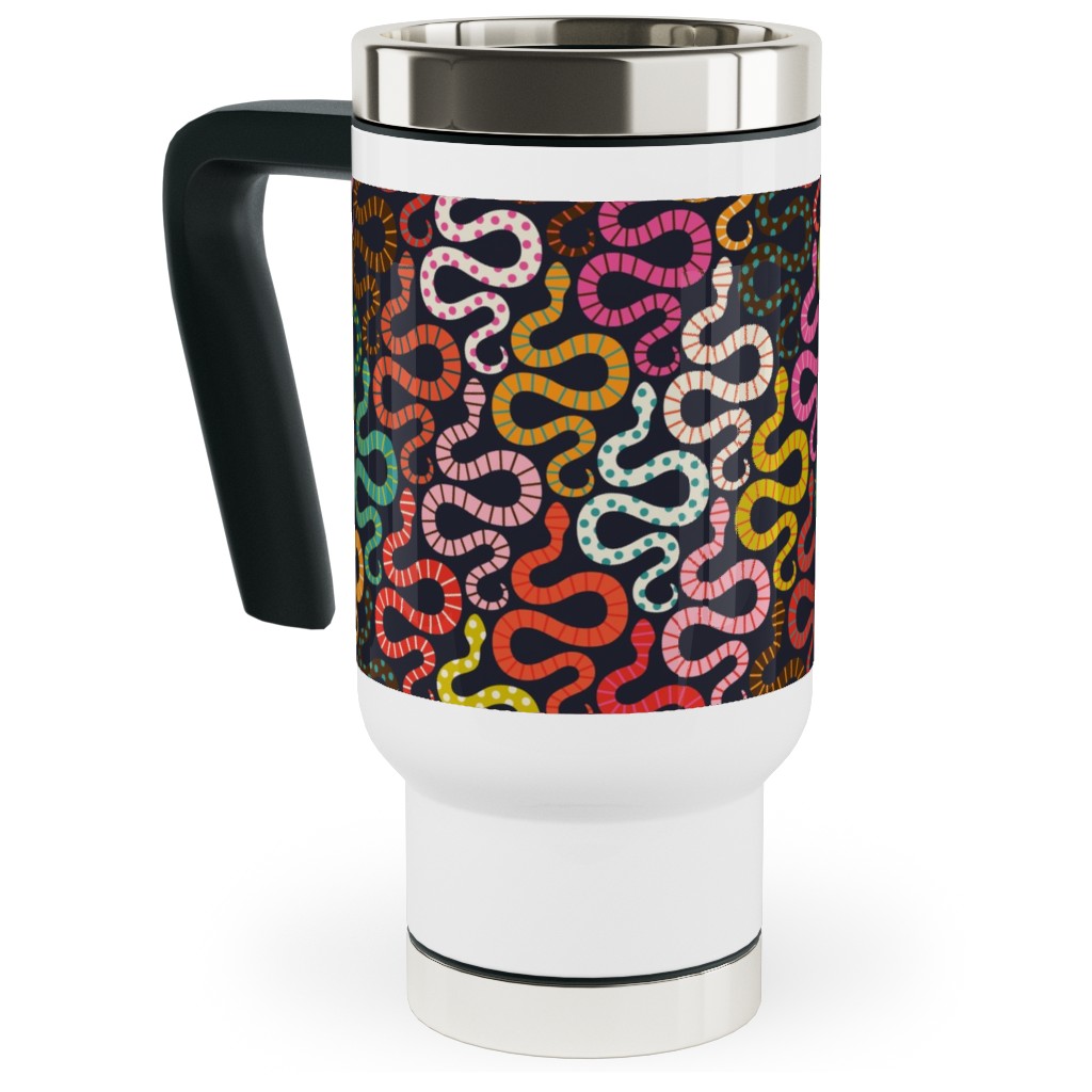 Snake-a-Delic - Multi Travel Mug with Handle | Shutterfly