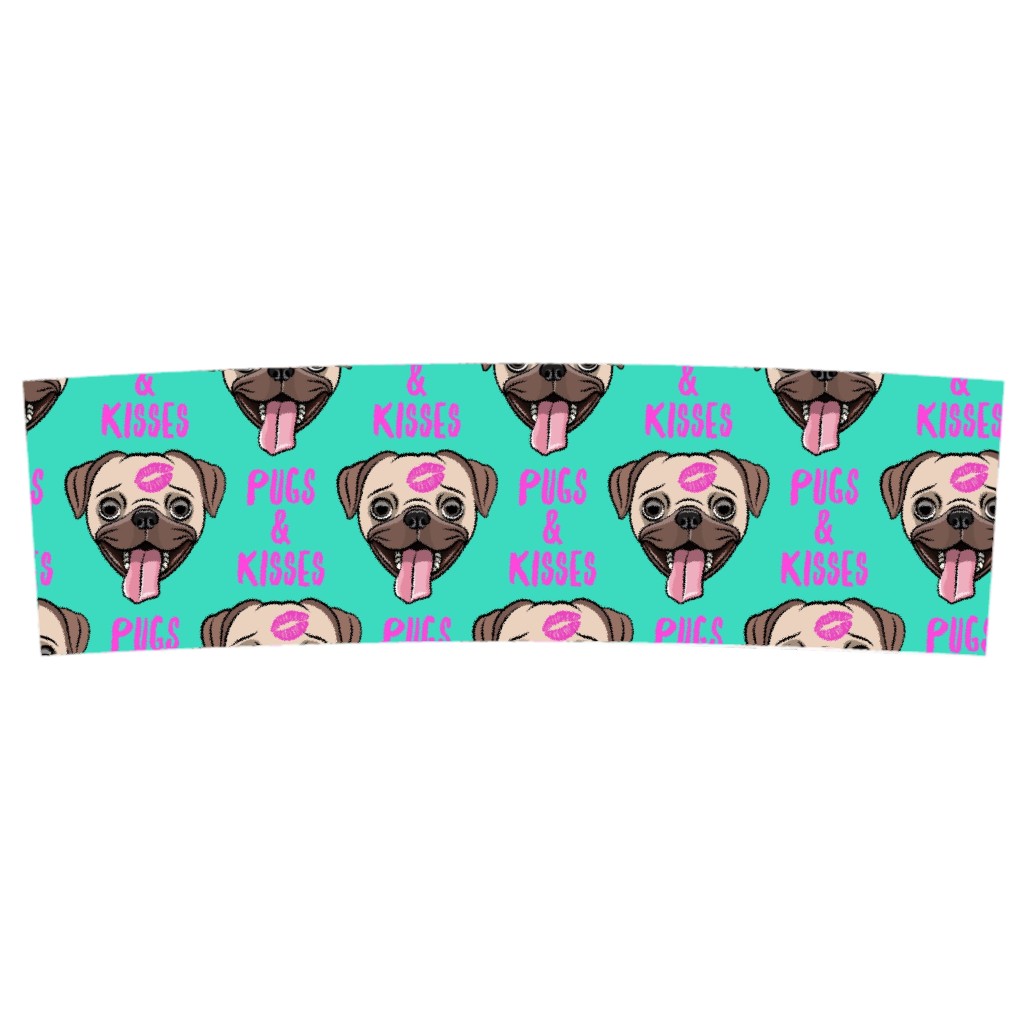 Pugs & Kisses - Cute Pug Dog - Teal Travel Tumbler | Shutterfly