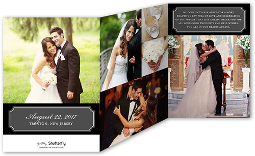Classic Spread 5x7 Tri-Fold Wedding Announcement Cards | Shutterfly
