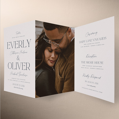 Forever We Do 5x7 Tri-Fold Stationery Card by Hello Little One | Shutterfly