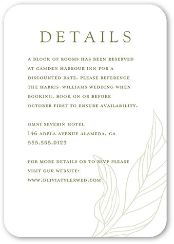 Floral Frond Enclosure Card by Lady Jae | Shutterfly