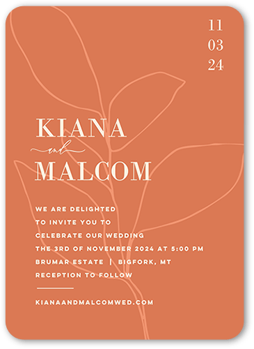 Orange Wedding Invitations | Shutterfly Orange Wedding Invitations | Shutterfly