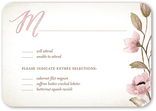 Delightful Blooms Wedding Response Card | Shutterfly