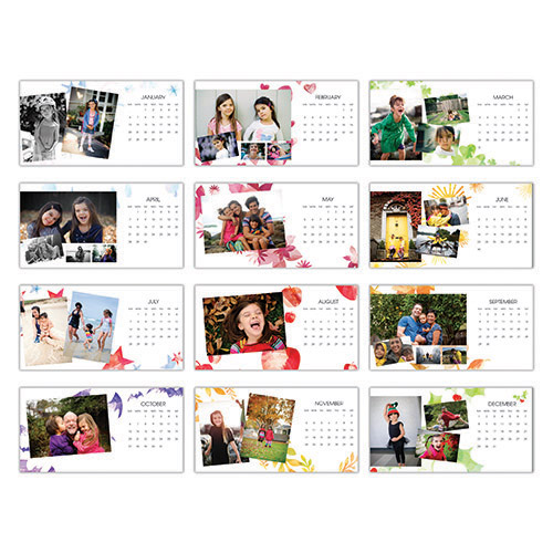 Watercolor Seasons Desk Calendar | Custom Photo Calendar | Shutterfly