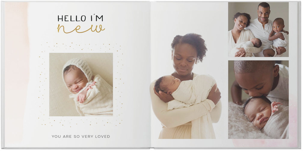 Watercolor Baby Girl Photo Book | Shutterfly